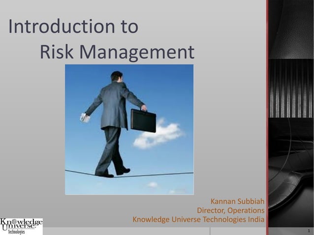 Introduction to risk management | PPT | Business Accounting & Finance ...