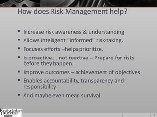Introduction to risk management | PPT