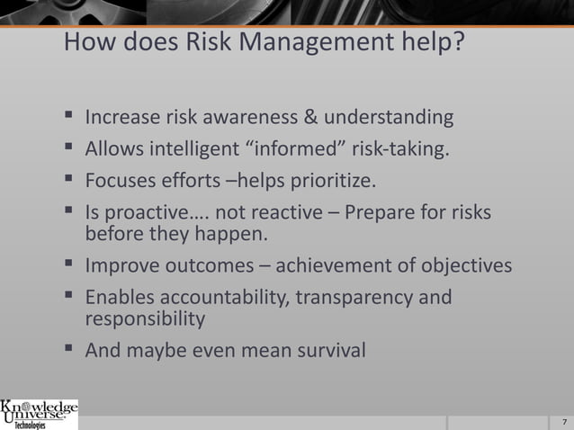 Introduction to risk management | PPT | Business Accounting & Finance ...