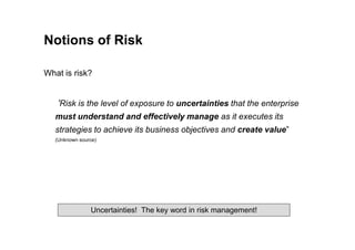 Introduction to risk management | PDF