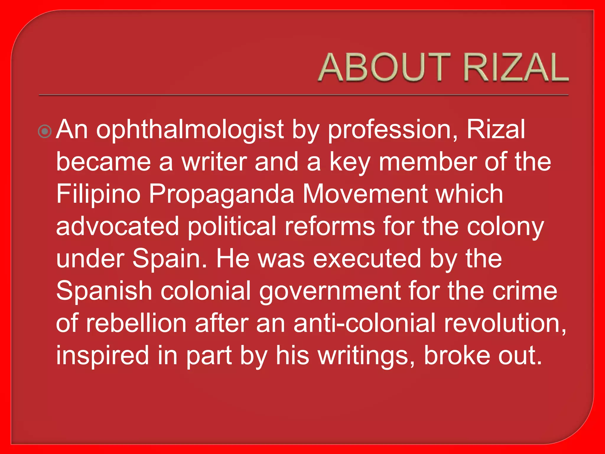 Introduction to Rizal | PPTX