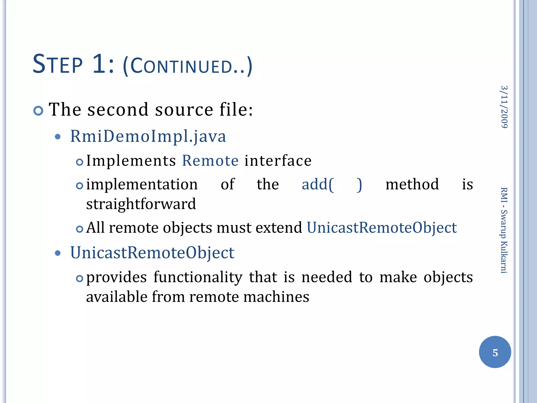 Introduction To Rmi | PPTX
