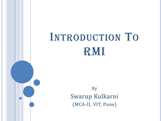 Introduction To Rmi | PPT