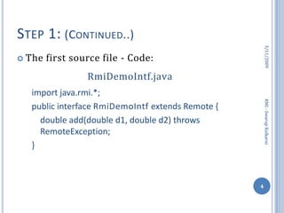 Introduction To Rmi | PPTX