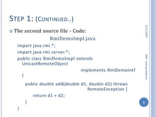 Introduction To Rmi | PPTX