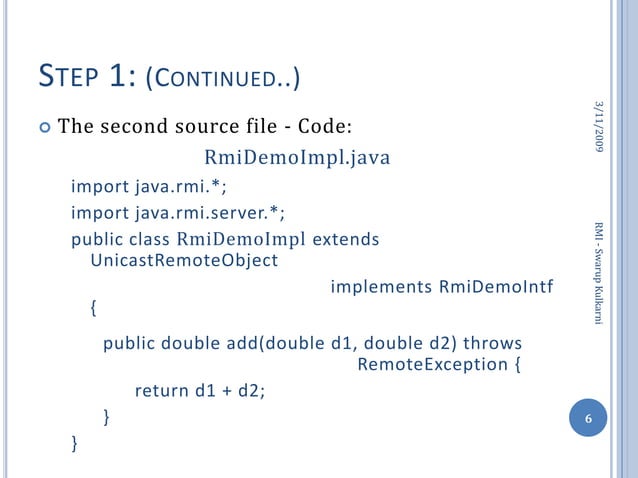 Introduction To Rmi | PPTX
