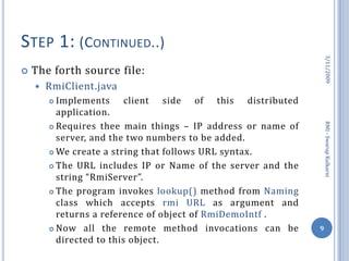 Introduction To Rmi | PPTX