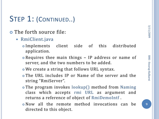 Introduction To Rmi | PPTX