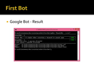 Introduction to robot framework | PPTX
