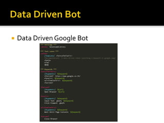 Introduction to robot framework | PPTX
