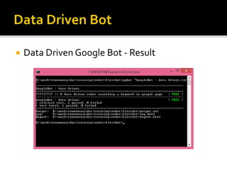 Introduction to robot framework | PPTX