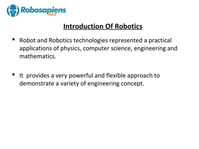Introduction to robotics | PPT