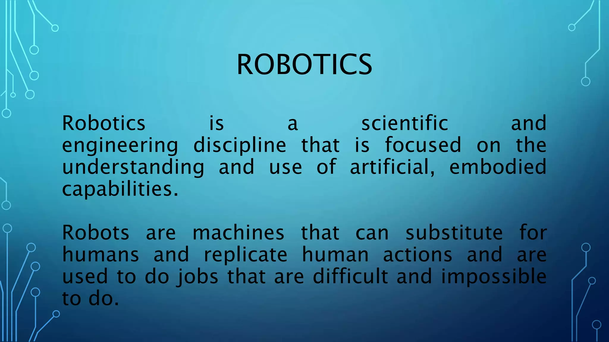 Introduction to robotics, | PPT | Free Download