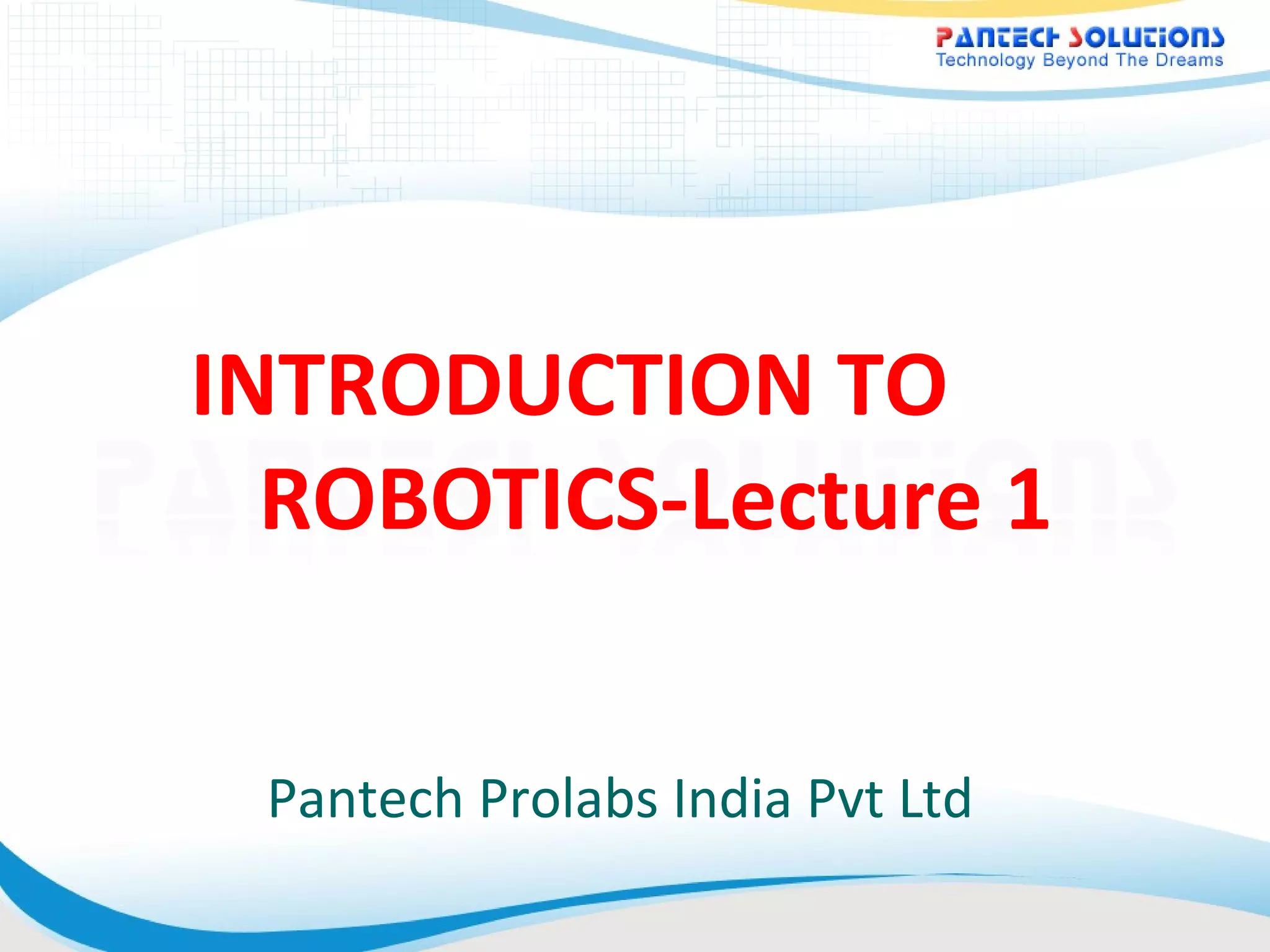 Introduction to robotics | PPT