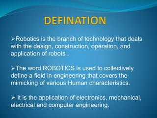 Introduction to robotics | PPT