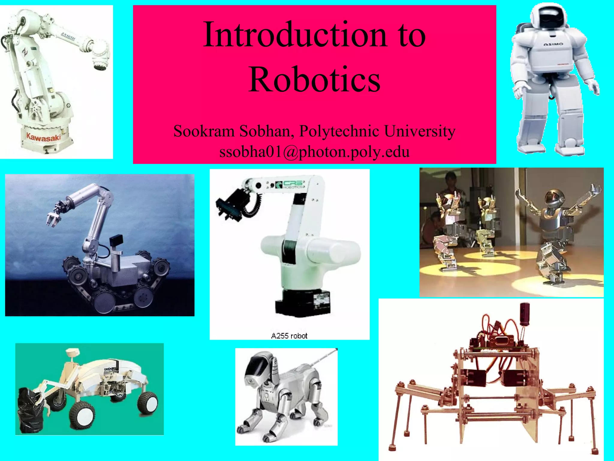 Introduction to robotics a(r) | PPT