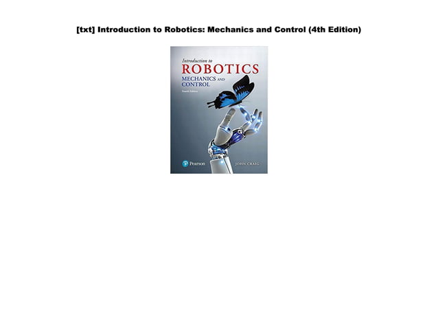 [Doc] Introduction to Robotics: Mechanics and Control (4th Edition ...