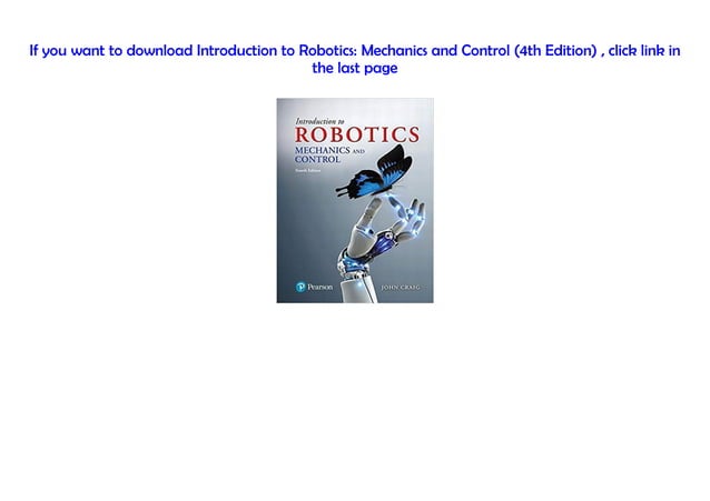 [Doc] Introduction to Robotics: Mechanics and Control (4th Edition ...