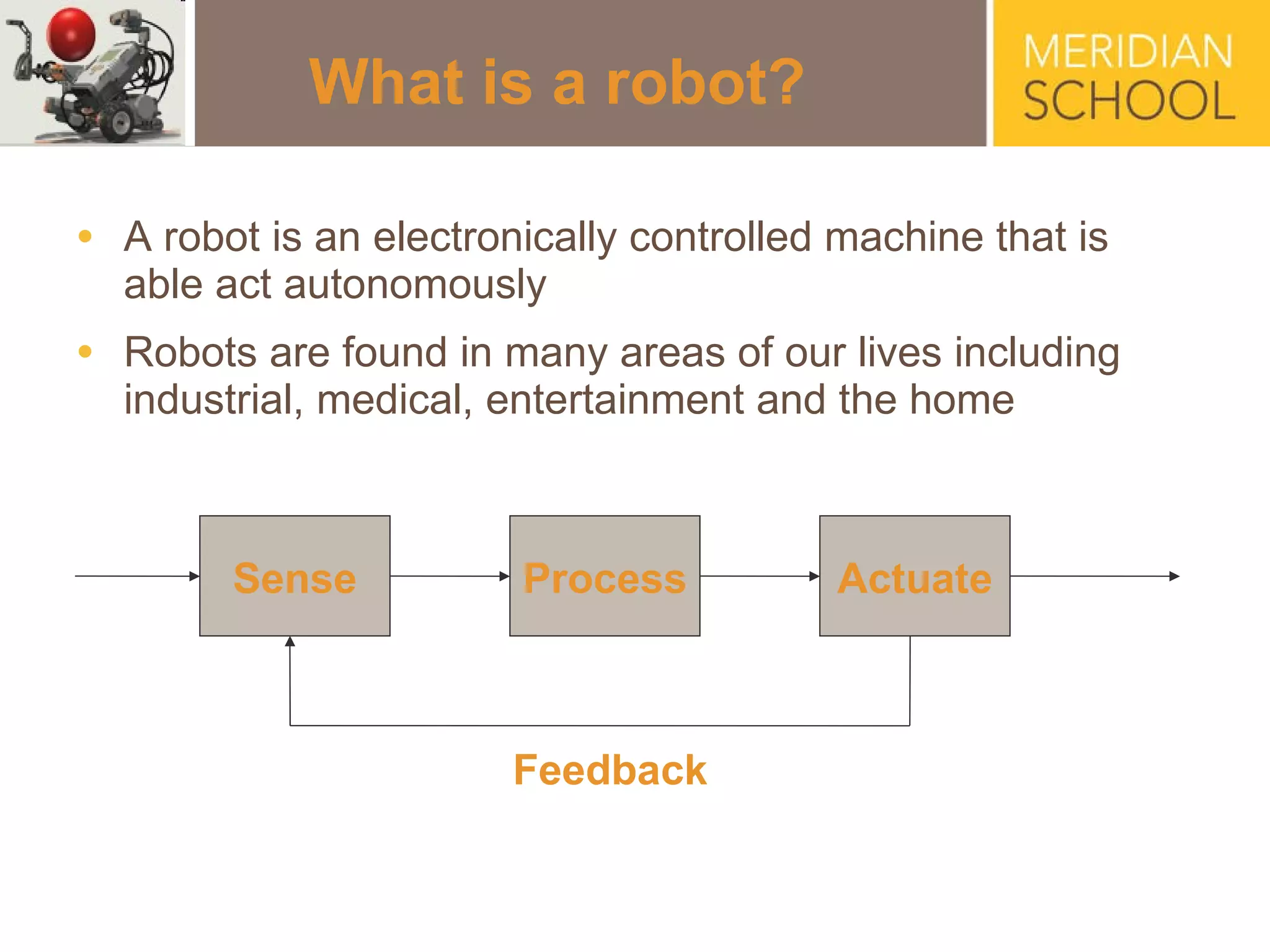 Introduction to robotics part 1 (Lego NXT | PPT | Robotics | Technology & Computing