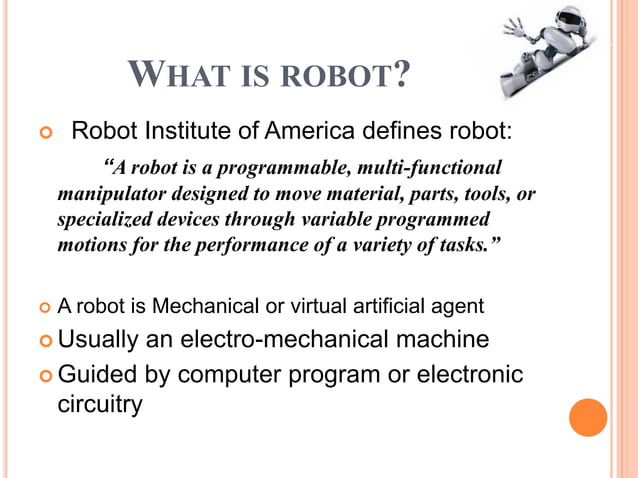 Introduction to robotics, Laws,Classification,Types, Drives,Geometry ...