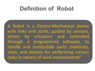 Robotics or Robot Technology | PPT