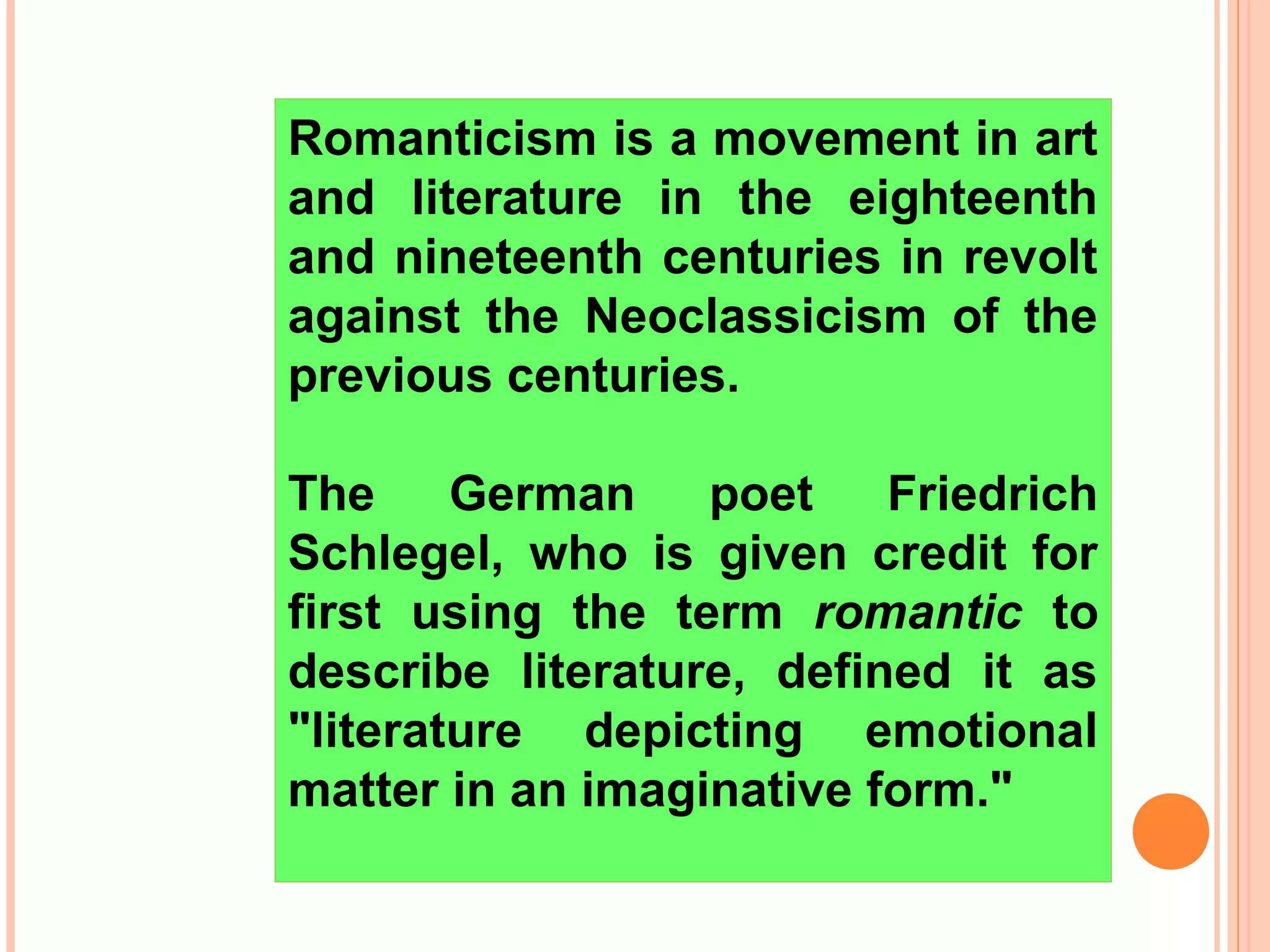 Introduction to romanticism | PPT