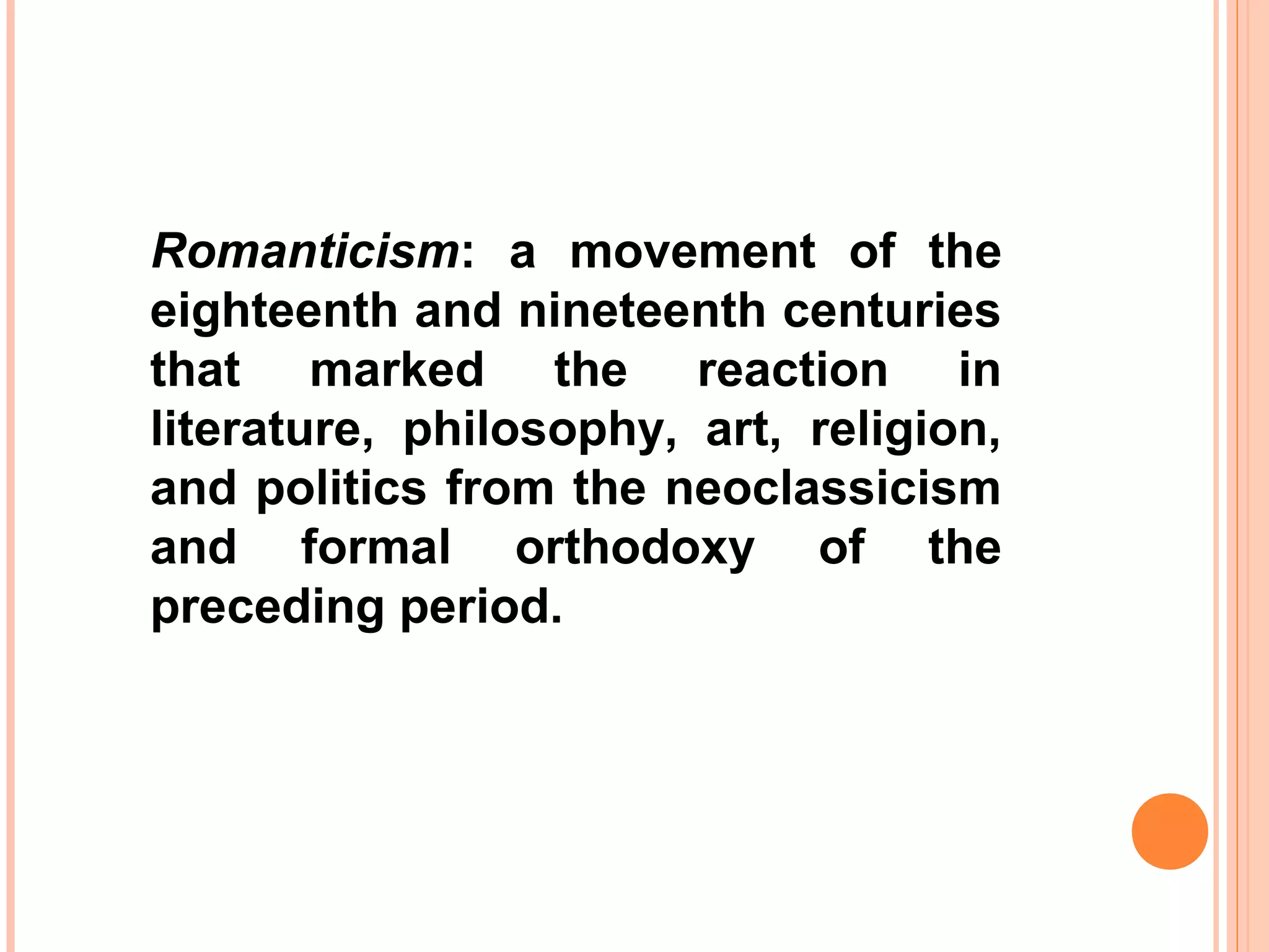 Introduction to romanticism | PPT