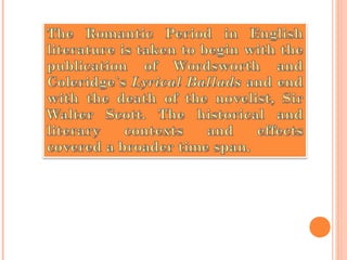 Introduction to romanticism | PPT