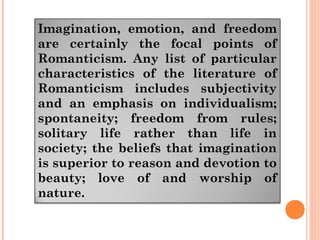 Romanticism Individualism
