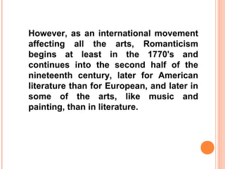 Introduction to romanticism | PPT