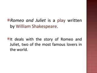 Introduction To Romeo And Juliet 97 03 Presentation | PPS | Theater ...