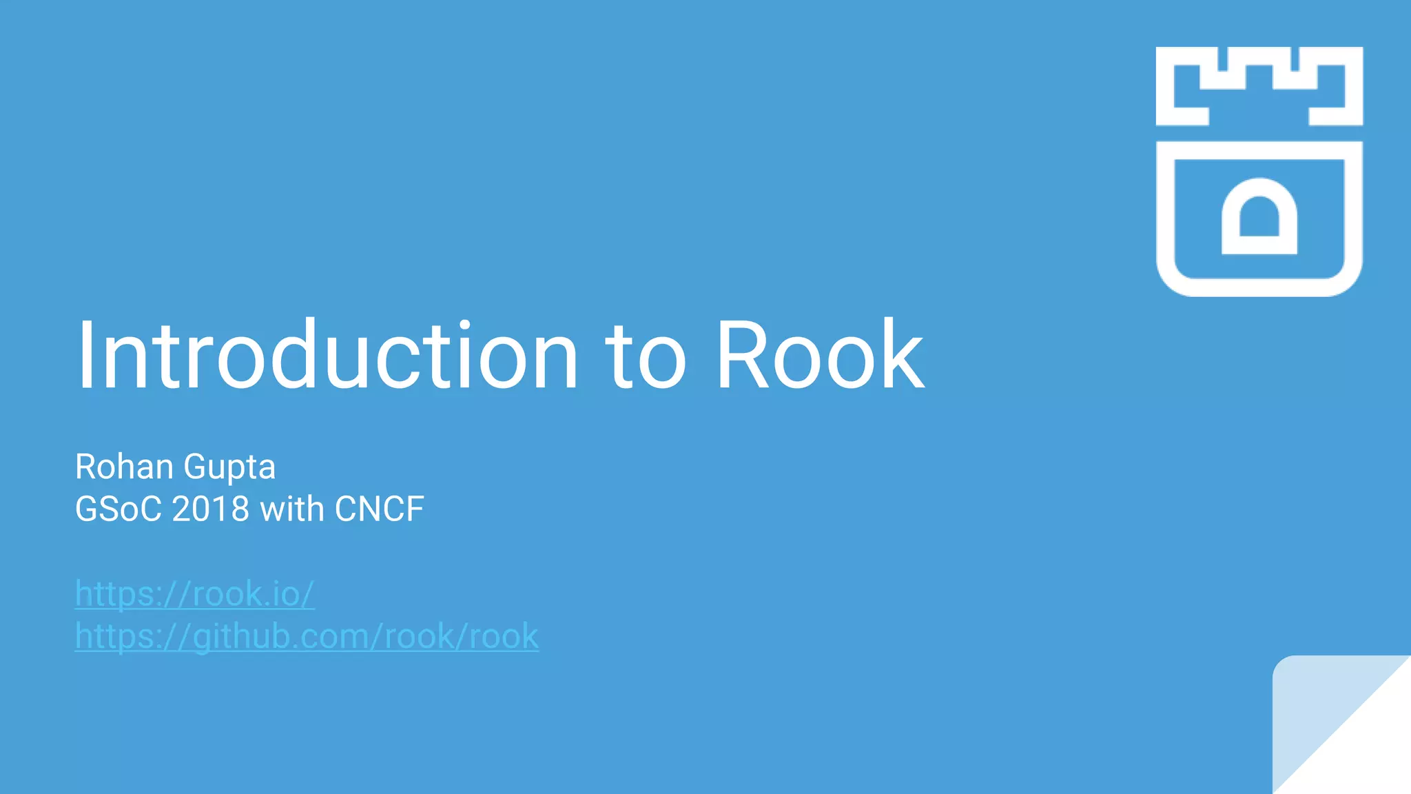 Introduction to rook | PPT