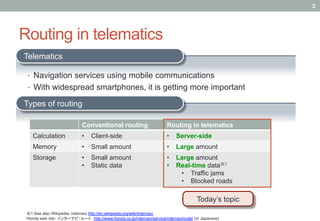 Development of Routing for Car Navigation Systems | PPT