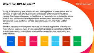 Introduction to RPA and Document Understanding | PDF