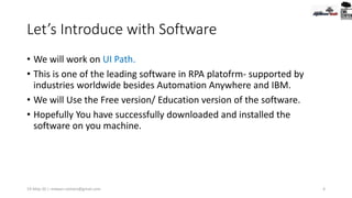 Introduction to Robotic Process Automation_EMK_2nd Class | PPT