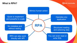Introduction to RPA_SummerSchool _ Welcome to the world of automation ...