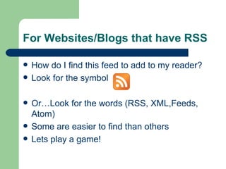 Introduction To RSS | PPT