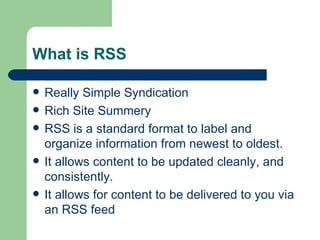 Introduction To RSS | PPT