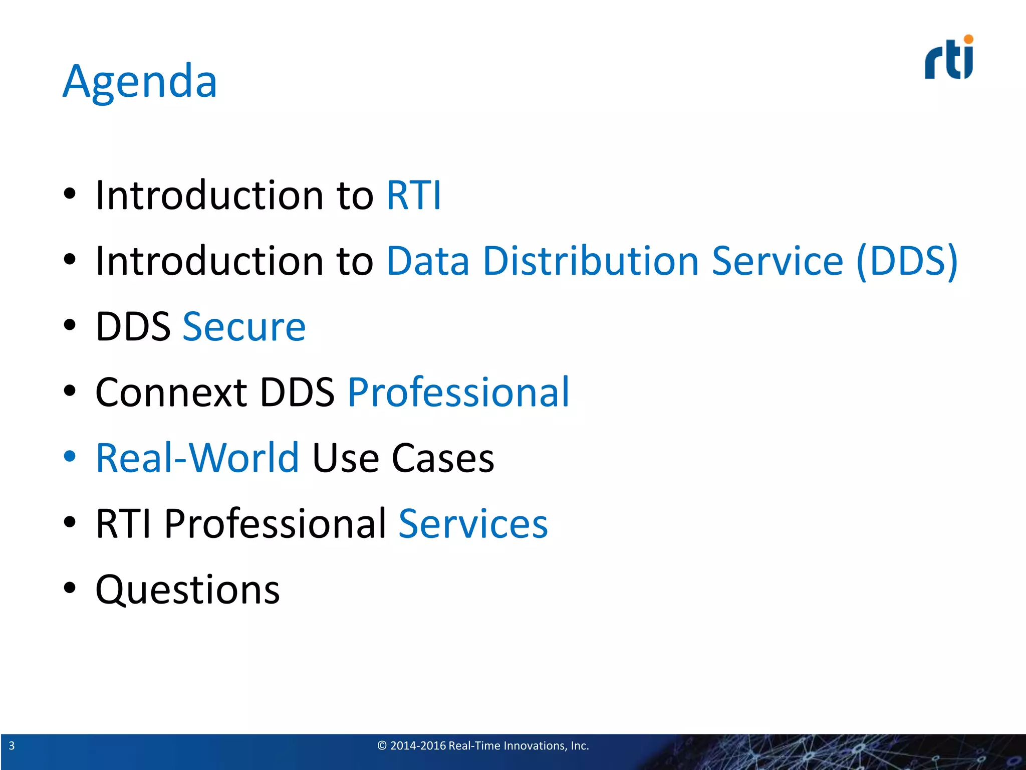 Introduction to RTI DDS | PPTX