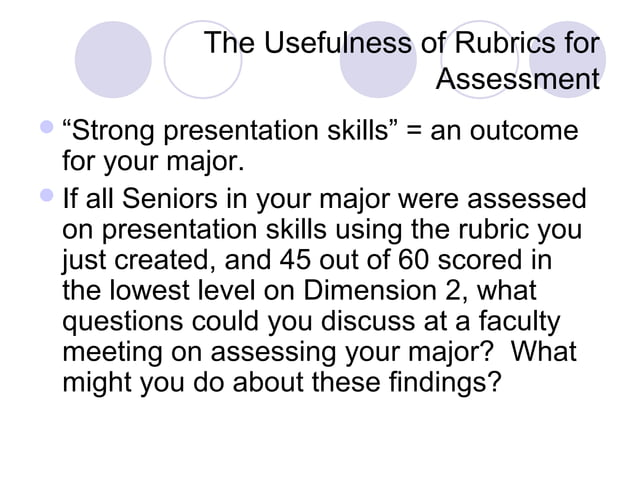 Introductionto rubrics | PPT | Educational Assessment | Education
