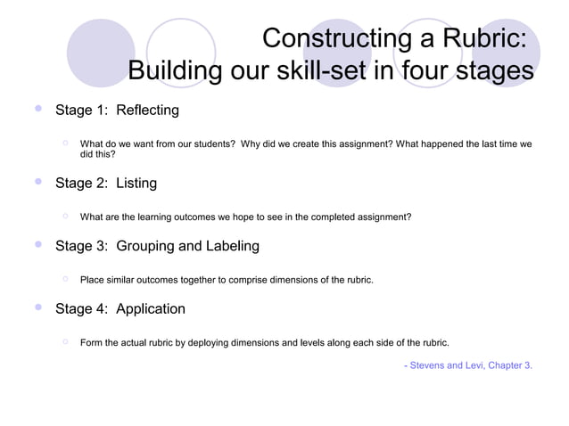 Introductionto rubrics | PPT | Educational Assessment | Education