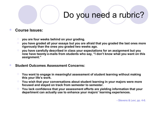 Introductionto rubrics | PPT | Educational Assessment | Education