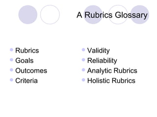 Introductionto rubrics | PPT | Educational Assessment | Education