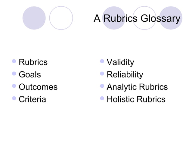 Introductionto rubrics | PPT | Educational Assessment | Education