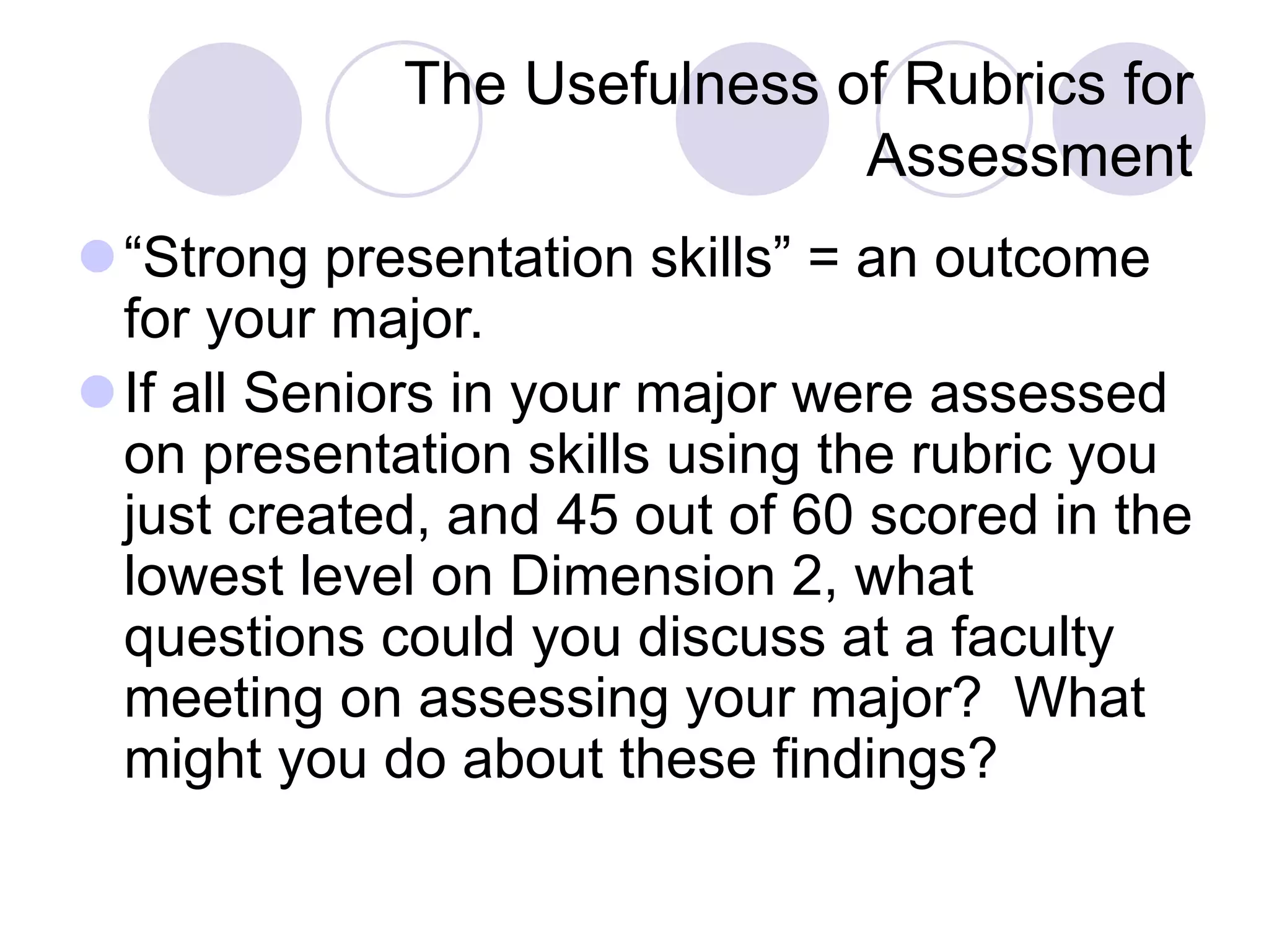 IntroductiontoRubrics.ppt | Educational Assessment | Education