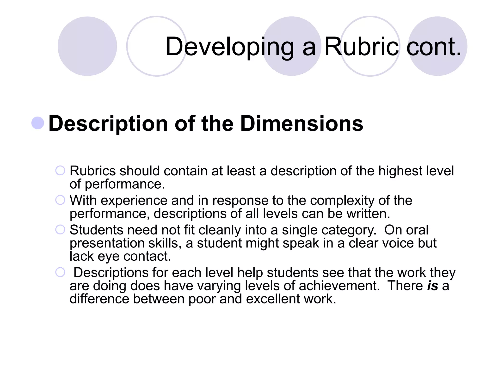 IntroductiontoRubrics.ppt | Educational Assessment | Education