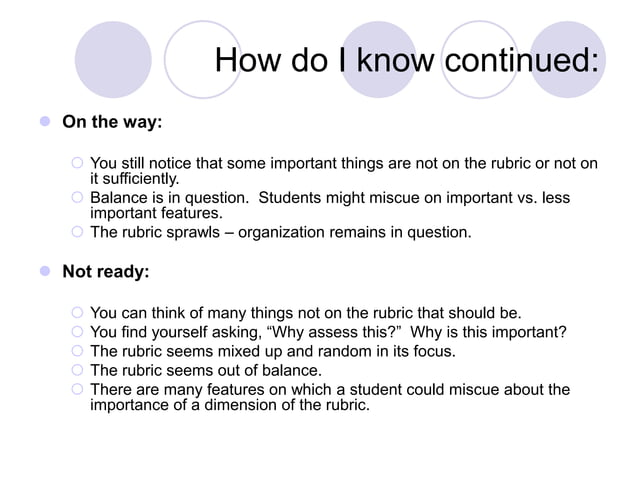 IntroductiontoRubrics.ppt | Educational Assessment | Education