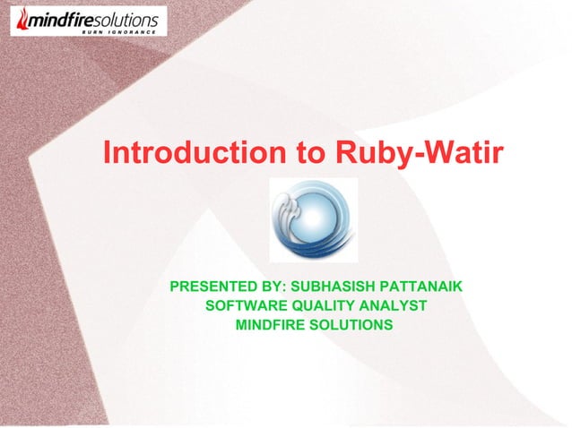 Introduction To Ruby Watir Web Application Testing In Ruby