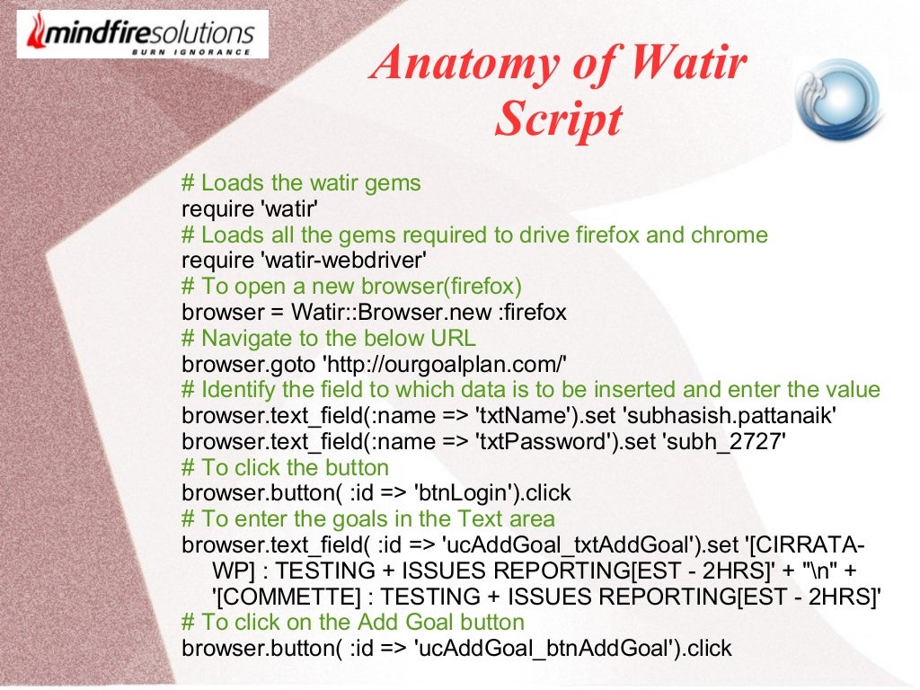 Introduction To Ruby Watir Web Application Testing In Ruby