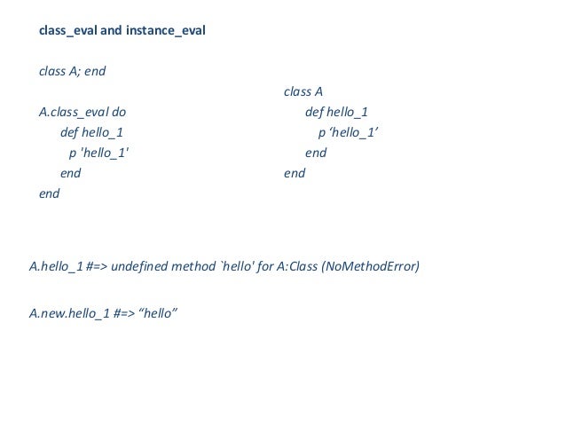 Introduction to ruby eval Introduction to ruby eval
